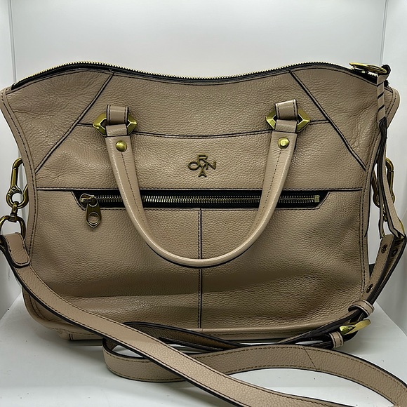orYANY | Bags | Oryany Gorgeous Beige Pebbled Leather Criss Cross ...